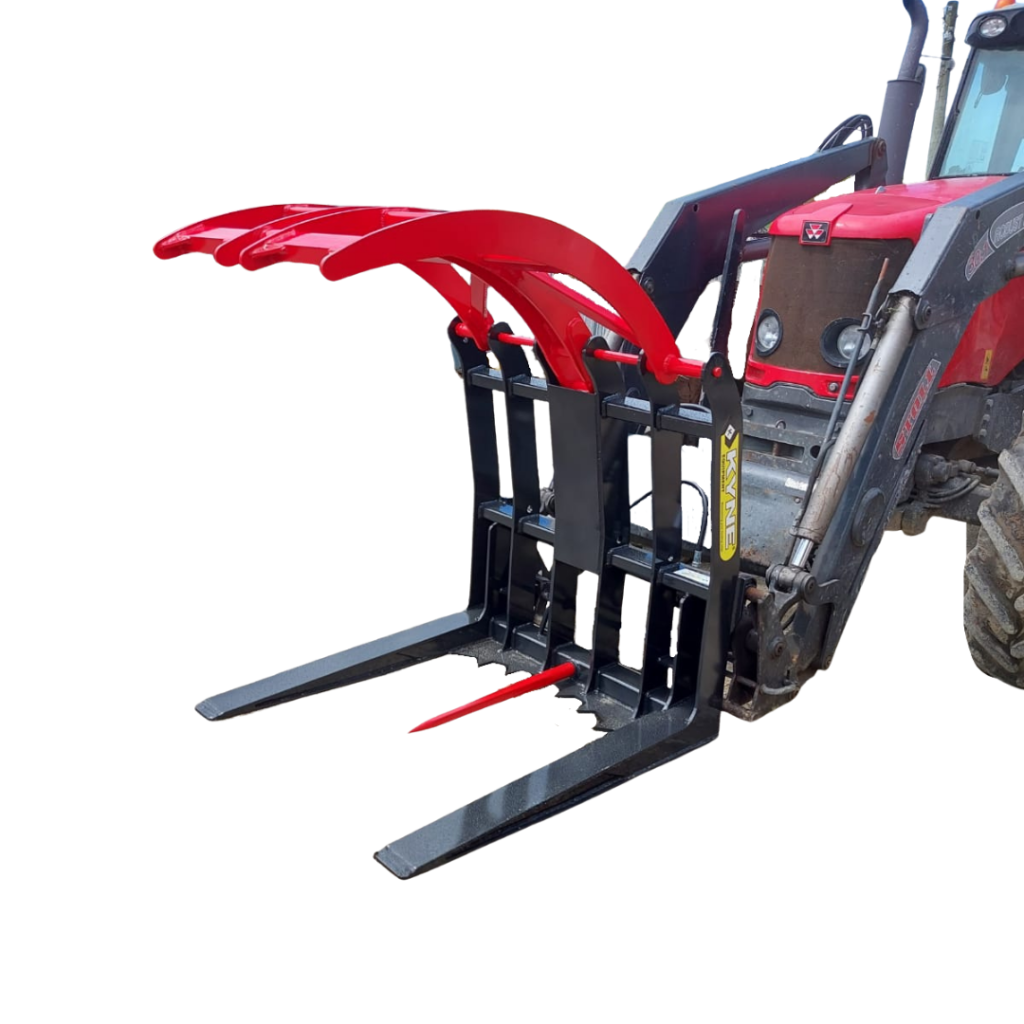 MEGA Grab Tractor Forks - Log Forks - Post Clamp- Kyne Equipment